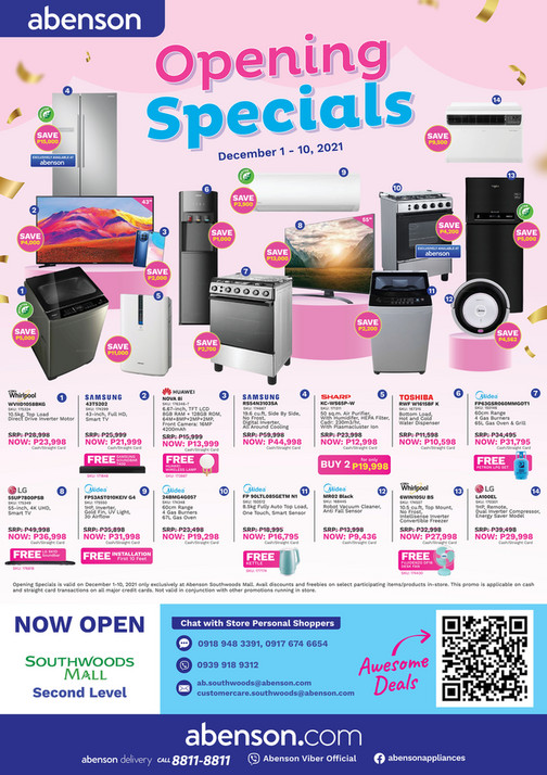 Abenson - Abenson Southwoods Mall Flyer - Page 1