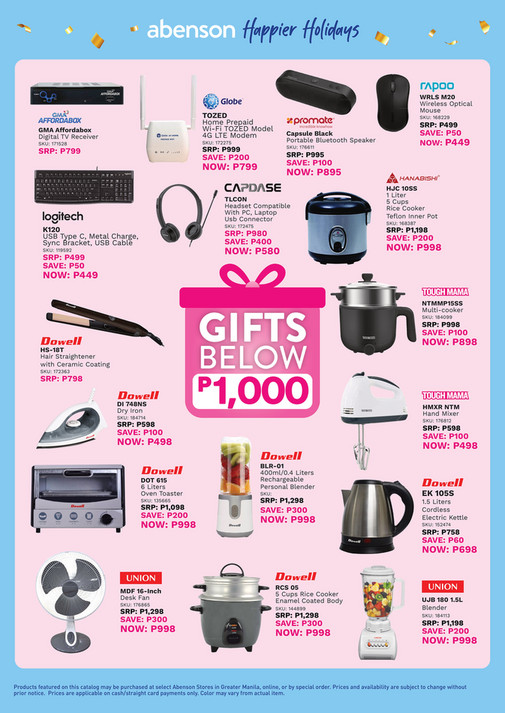 Abenson - Abenson Happier Holidays Catalogue 2022 - Page 2-3 Abenson - Abenson Happier Holidays Catalogue 2022 - Page 2-3