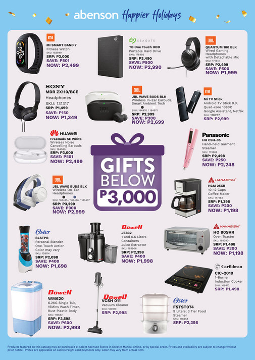 Abenson - Abenson Happier Holidays Catalogue 2022 - Page 2-3 Abenson - Abenson Happier Holidays Catalogue 2022 - Page 2-3