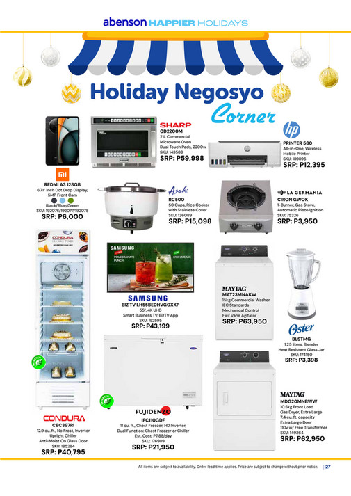 Abenson - Abenson Happier Holidays Catalogue 2024 - Page 26-27
