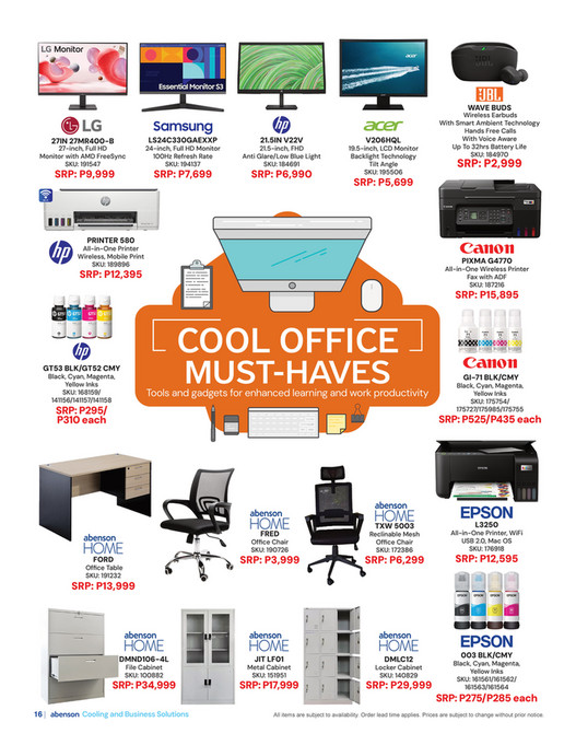 Abenson - Abenson Cooling & Business Solutions Catalogue 2025 - Page 16-17