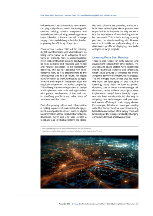 SI - Lessons Learned from HS2 and Delivering National Infrastructure - Page 2-3
