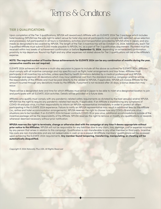 Naturally Plus USA - ELEVATE 24 Campaign Flyer - Page 4