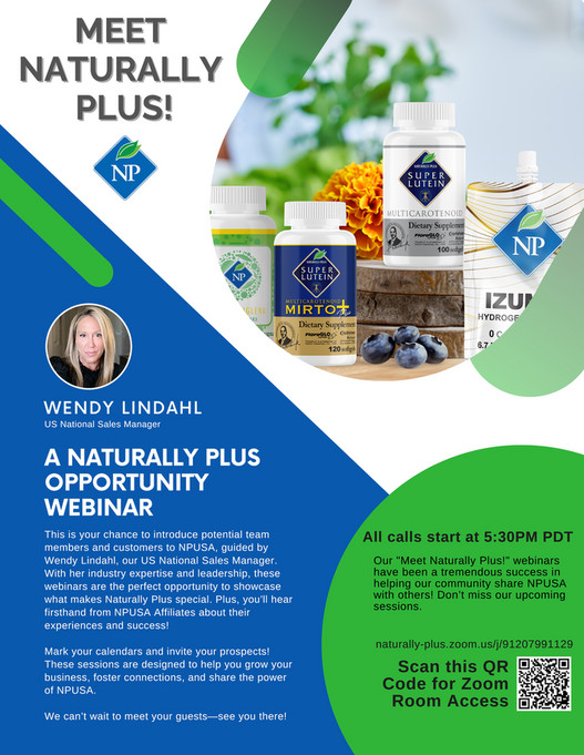 Naturally Plus USA - Meet NP Flyer - Page 1
