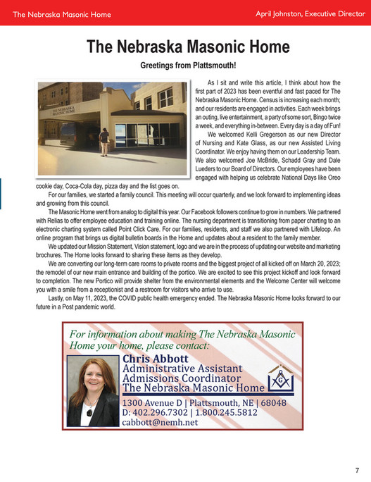 Nebraska Mason - Nebraska Mason - June 2023 - Page 6-7 - Created with ...