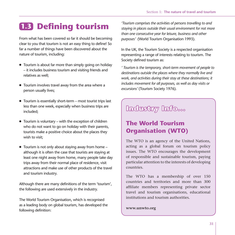 Tourism definition by world tourism organization ...