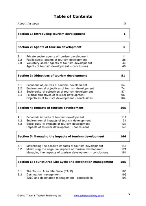 Travel & Tourism Publishing - Tourism Development eBook sample pages ...