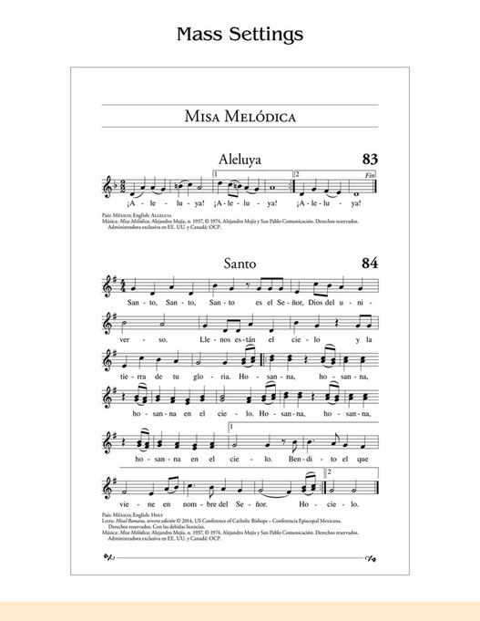 OCP - Flor y Canto, cuarta edición Spanish hymnal - Page 4-5