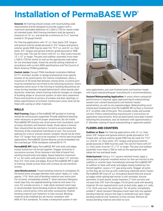 PermaBASE Construction Guide - Page 12-13