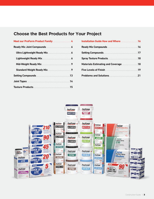 ProForm Finishing Products Construction Guide - Page 2-3