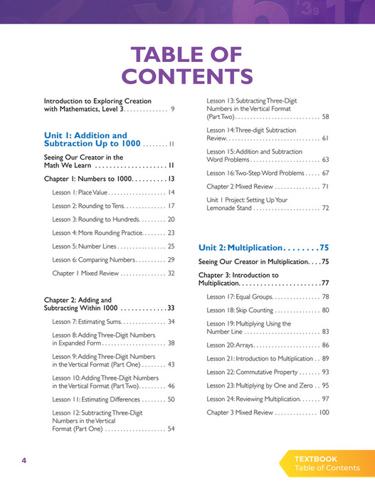 Apologia Educational Ministries - Exploring Creation with Mathematics, Level 3 | Sample - Page 2-3