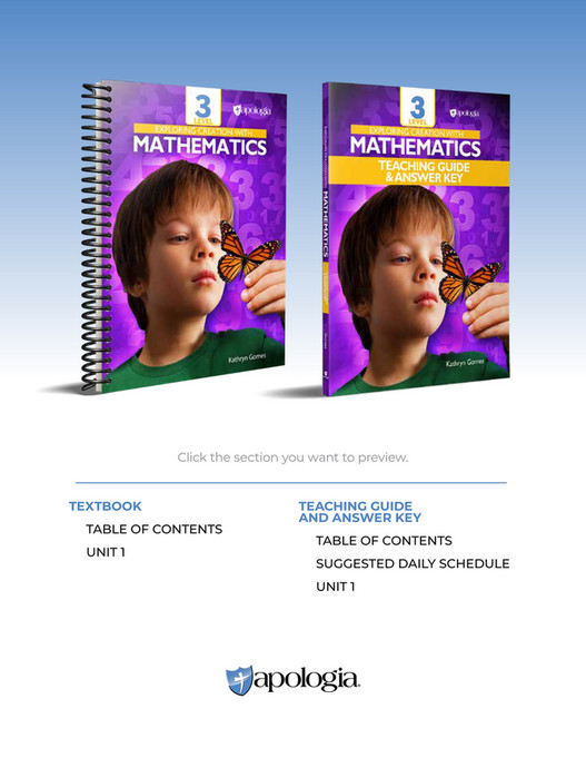 Apologia Educational Ministries - Exploring Creation with Mathematics, Level 3 | Sample - Page 2-3