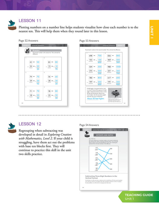 Apologia Educational Ministries - Exploring Creation with Mathematics, Level 3 | Sample - Page 44-45