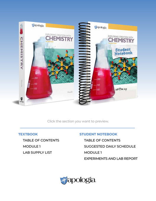 Apologia Educational Ministries - Exploring Creation with Chemistry ...