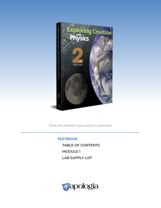 Apologia Educational Ministries - Exploring Creation with Physics ...