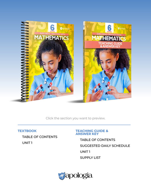 Apologia Educational Ministries - Exploring Creation with Mathematics, Level 6 | Sample - Page 2