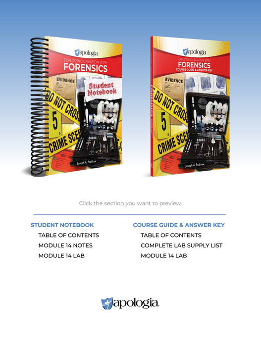 Apologia Educational Ministries - Exploring Creation with Forensics ...