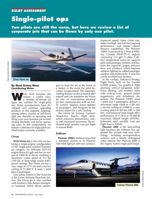 Professional Pilot magazine June 2022 - Page 48-49