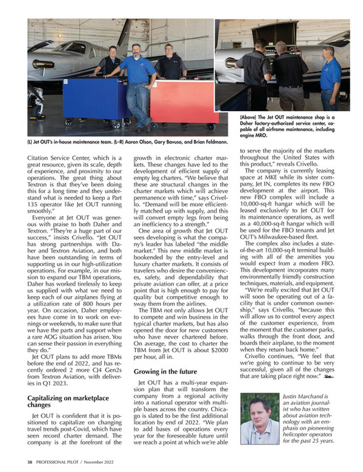 Professional Pilot Magazine November 2022 - Page 40-41