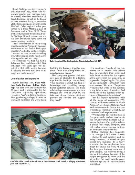Professional Pilot Magazine December 2022 - Page 34-35