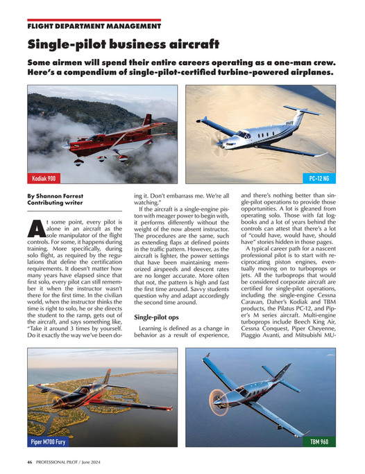 Professional Pilot Magazine June 2024 - Page 48-49