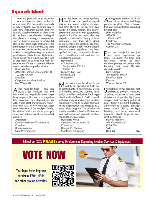 Professional Pilot magazine March 2025 - Page 30-31
