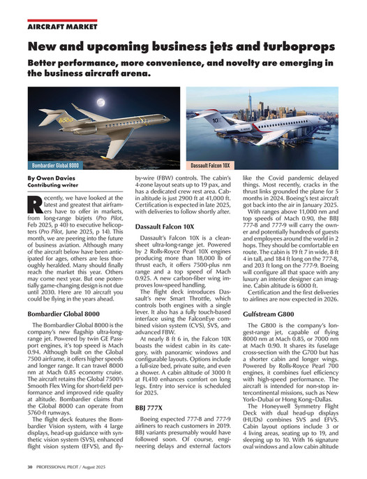 Professional Pilot Magazine August 2025 - Page 32-33