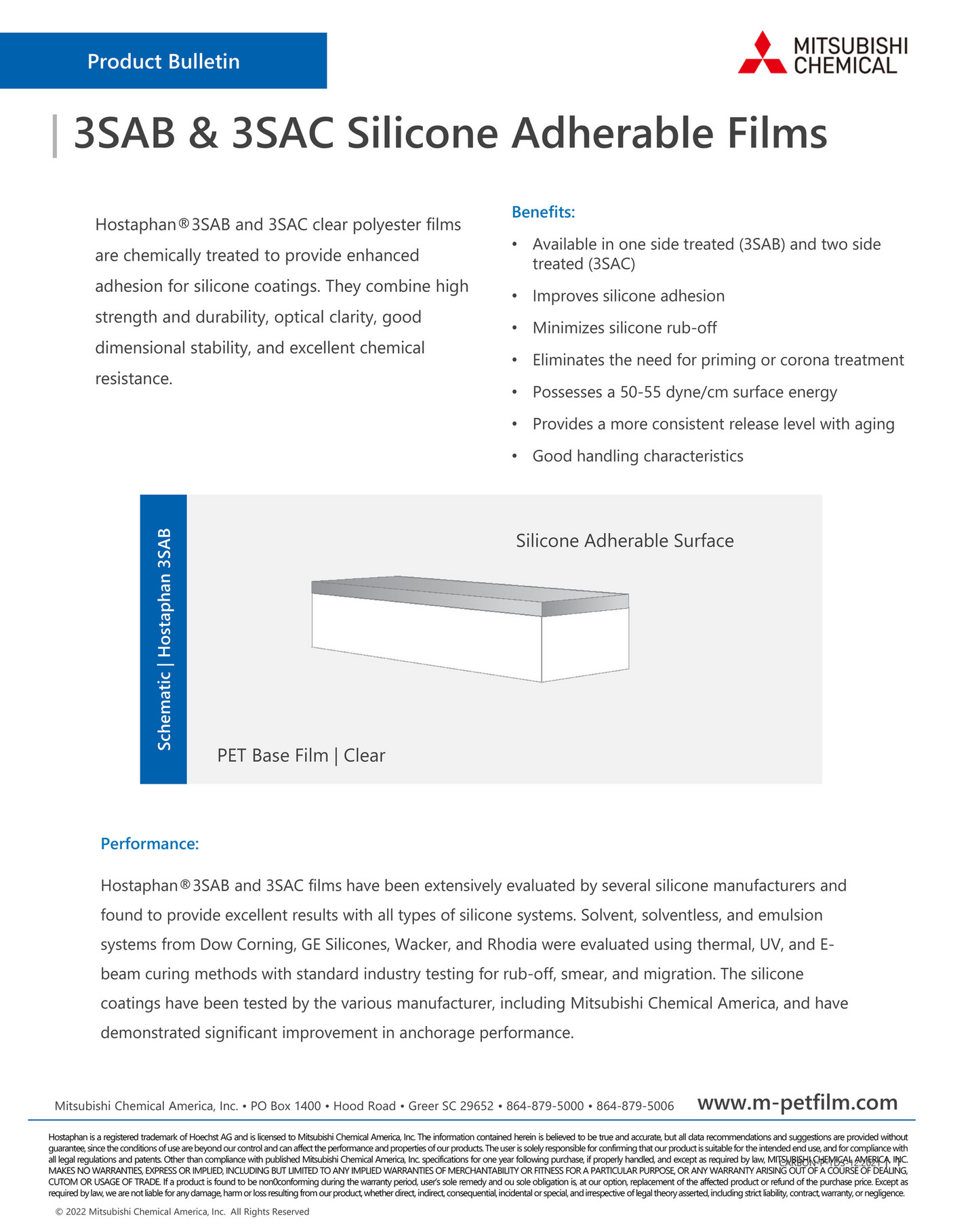 Mitsubishi Chemical America - MFA_TDS_3SAB /3SAC - Page 1