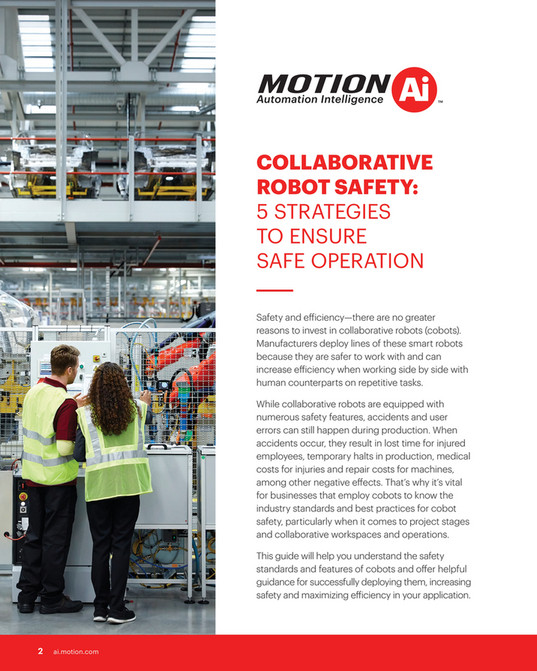 Motion Ai - Collaborative Robot Safety White Paper - Page 2-3