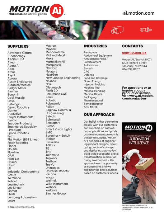 Motion Ai - Motion Ai NC71 Line Card - Page 2