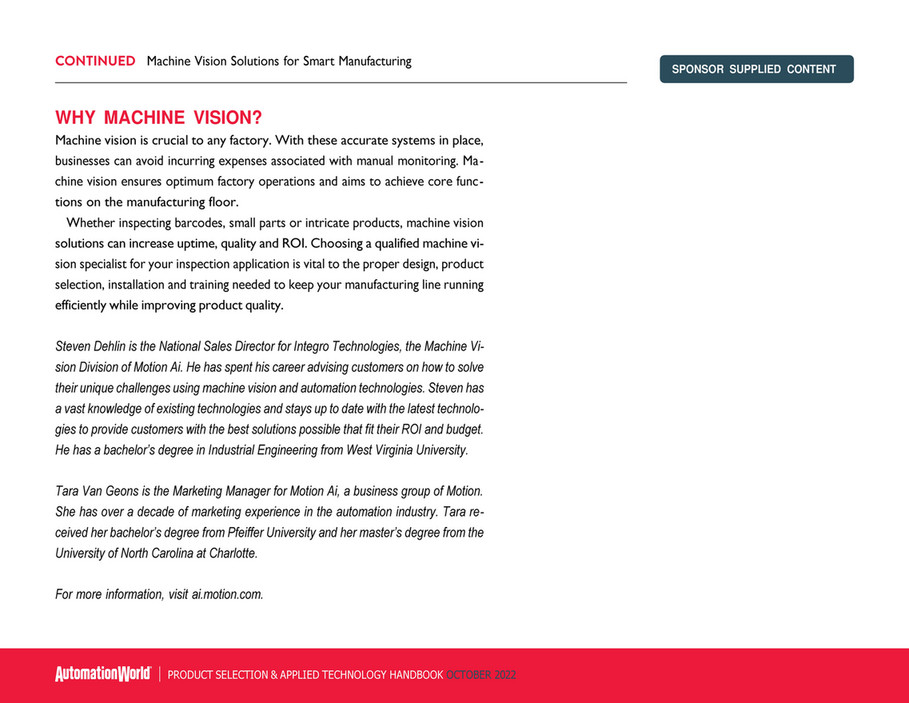 Motion Ai - Automation World Machine Vision Solutions for Smart Manufacturing October 2022 - Page 4