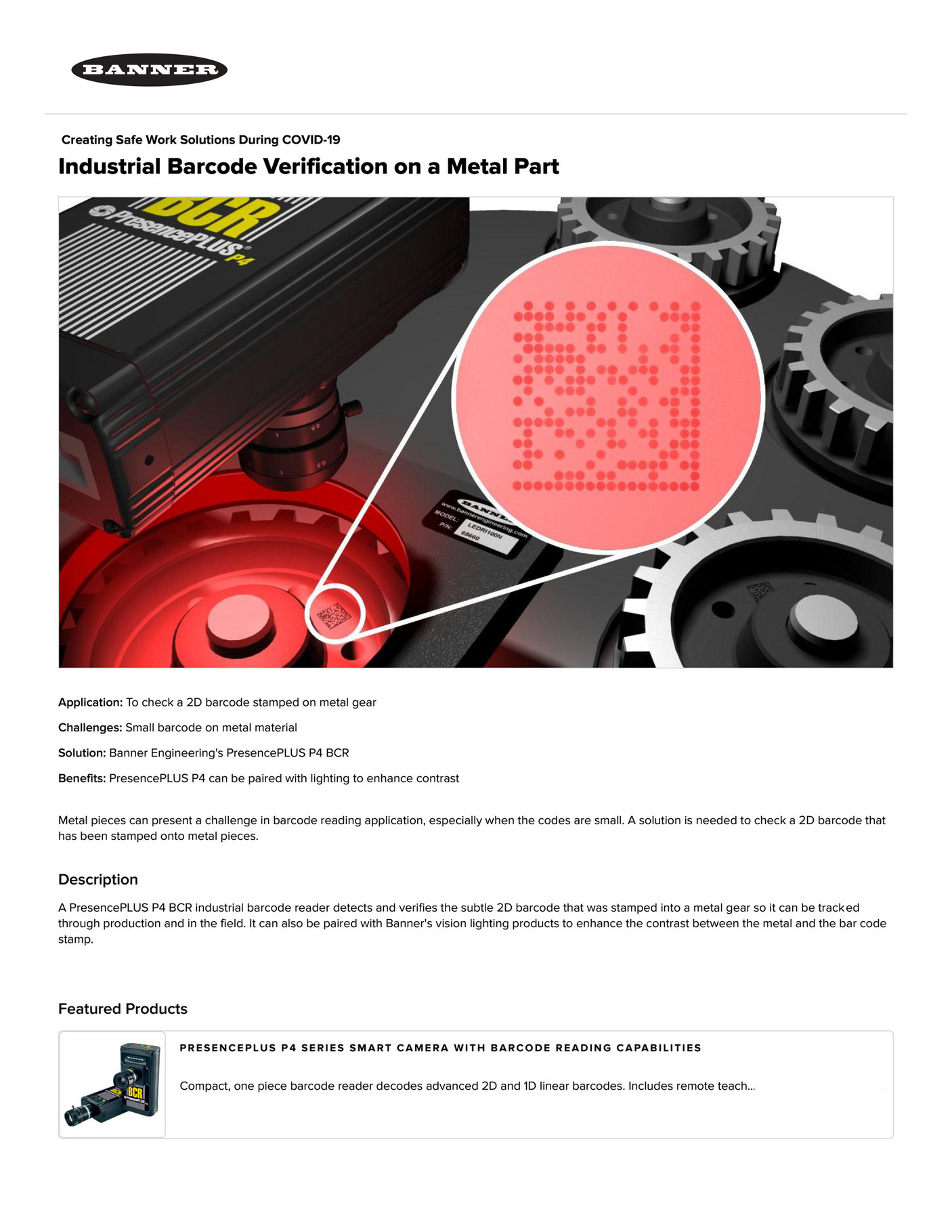 Motion Ai - Banner Engineering - Industrial Barcode Verification on a ...