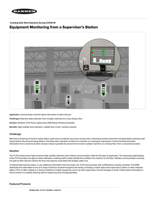 Motion Ai - Banner Engineering - Equipment Monitoring from a Supervisor ...