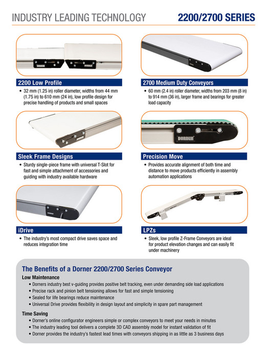 Motion Ai - 2200_2700 series Dorner Conveyors Brochure - Motion Ai - Page 1