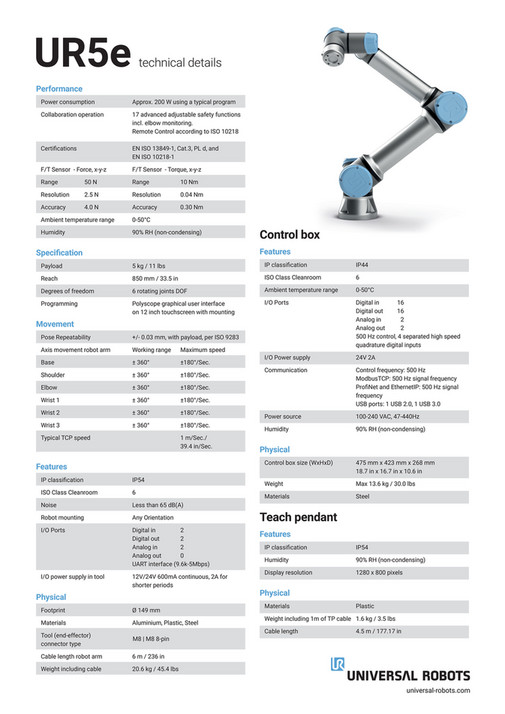Motion Ai - UR5E Universal Robots - Page 1