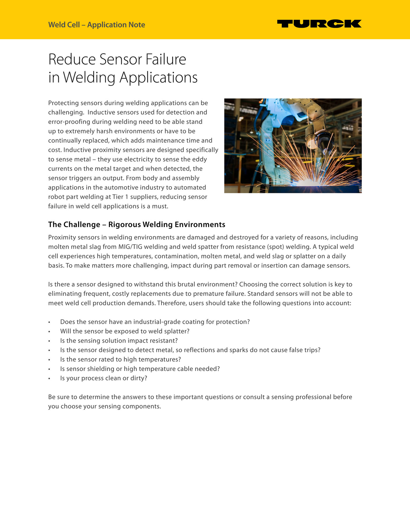 Motion Ai - Turck - Reduce Sensor Failure During Welding Applications ...