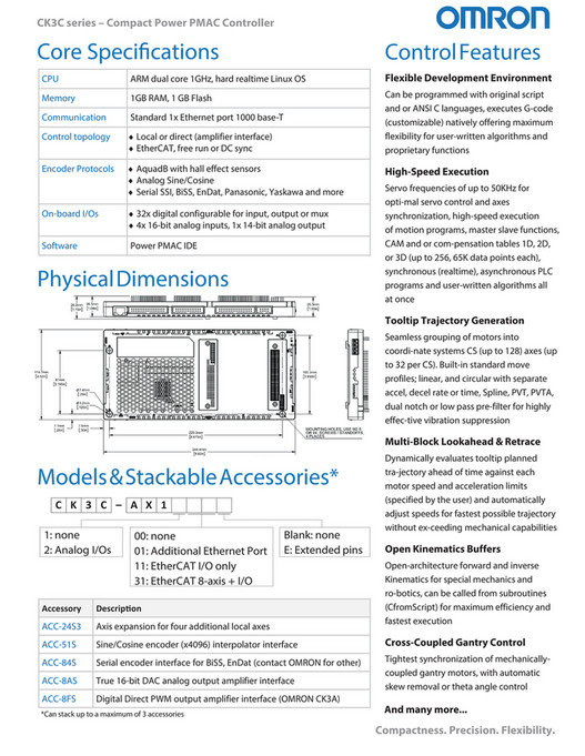 Motion Ai - CK3C PMAC Controller Brochure - Delta Tau Omron - Page 2