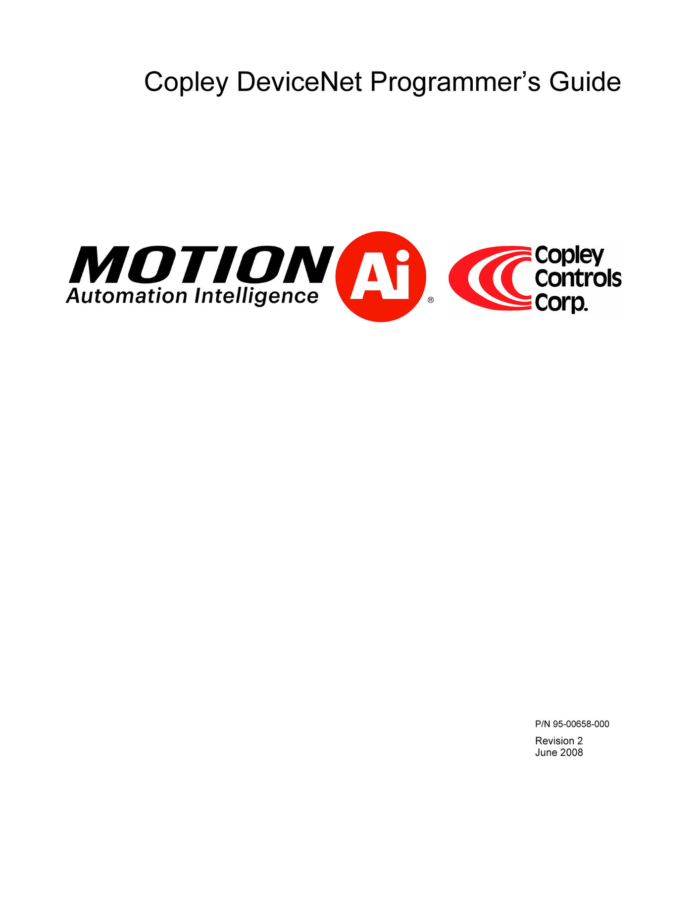 Motion Ai - All DeviceNet Programmers Guide Manual - Copley Controls ... Motion Ai - All DeviceNet Programmers Guide Manual - Copley Controls ...