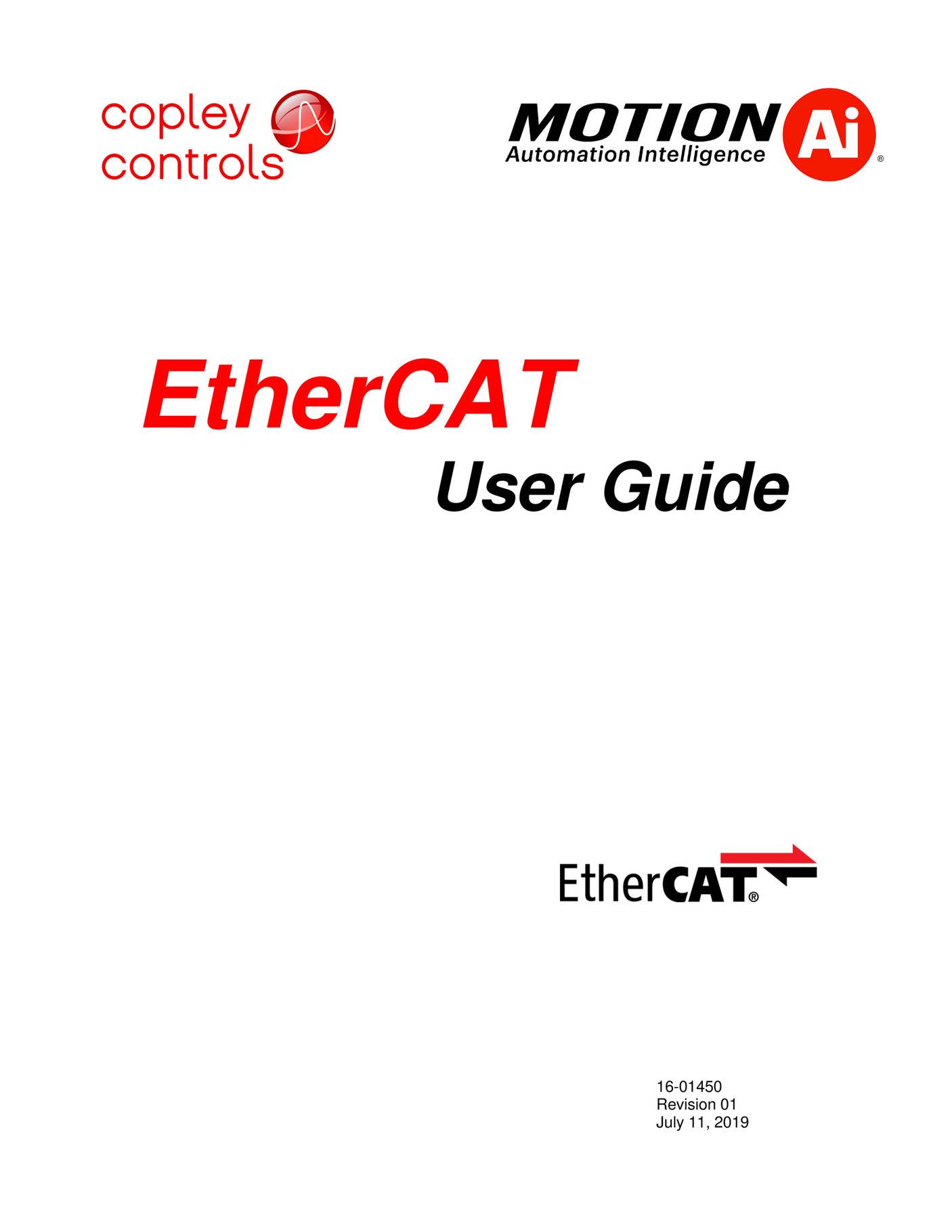 Motion Ai - EtherCAT User Guide - Copley Controls - Page 1 Motion Ai - EtherCAT User Guide - Copley Controls - Page 1