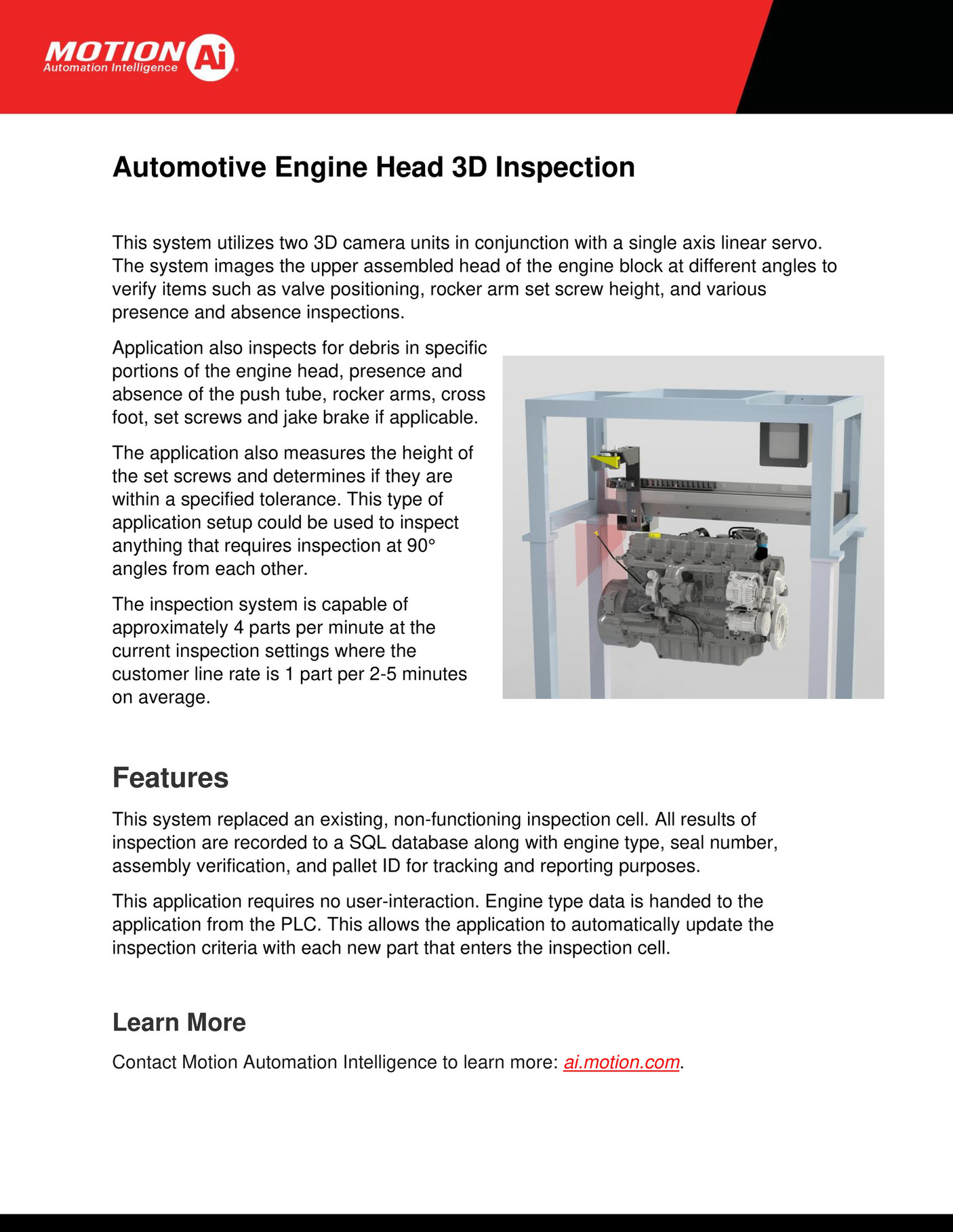 Motion Ai - Automotive Engine Head 3D Inspection - Page 1