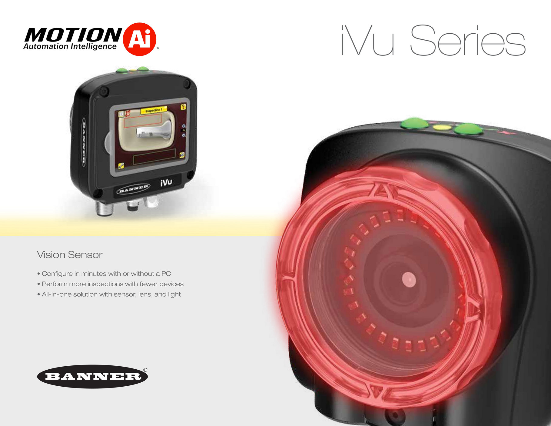Motion Ai - iVu Series Vision Sensors - Banner Engineering - Page 1