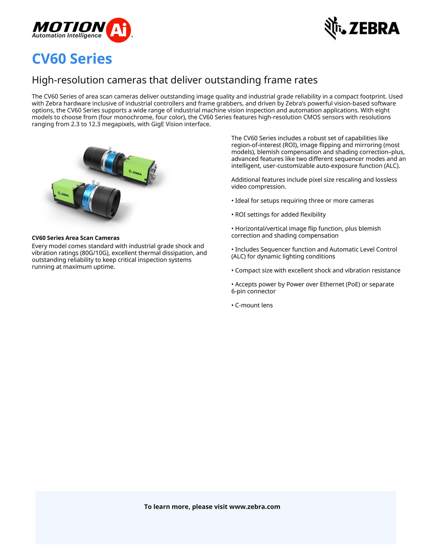Motion Ai - CV60 - Zebra Technologies - Page 1