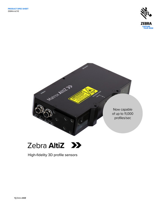 Motion Ai - Altiz Spec Sheet - Zebra Technologies - Page 1