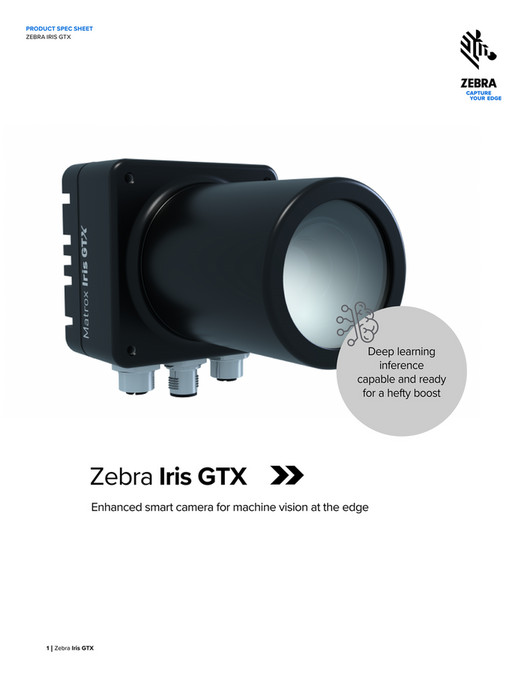 Motion Ai - Iris GTX Spec Sheet - Zebra Technologies - Page 1