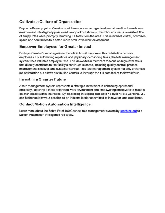 Motion Ai - Case Study - MiAi - Zebra Tote Management 2024 - Page 2