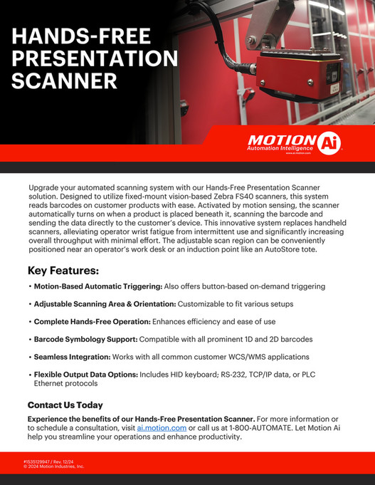 Motion Ai - Flyer - Motion Ai - Hands Free Presentation Scanner - Page 1