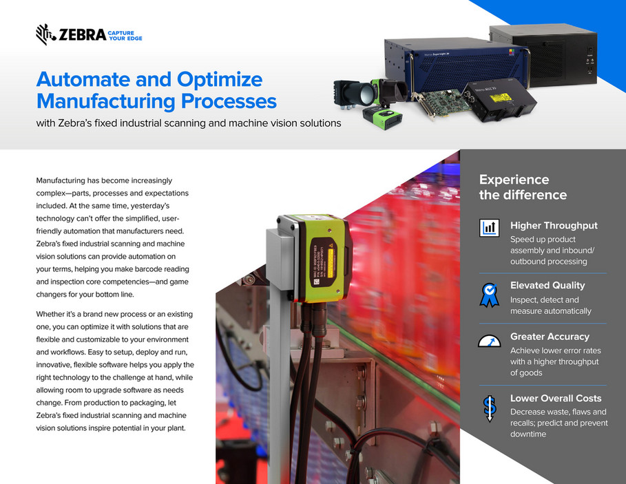 Motion Ai - Zebra Machine Vision Solutions Guide - Page 1