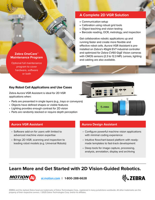 Motion Ai - Zebra Technologies - 2D VGR - Page 1