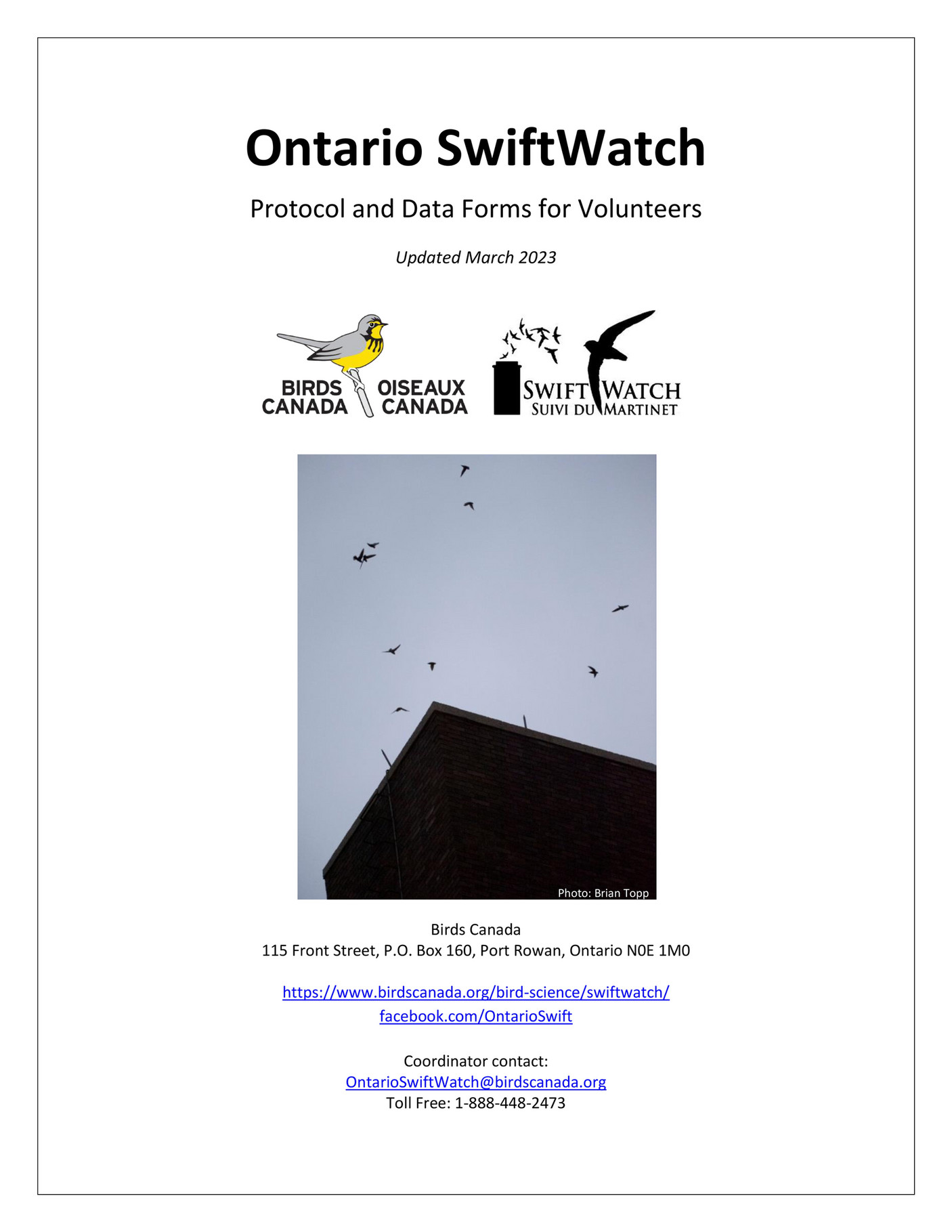 Birds Canada - Ontario_Swiftwatch_Protocol_2023_EN - Page 1