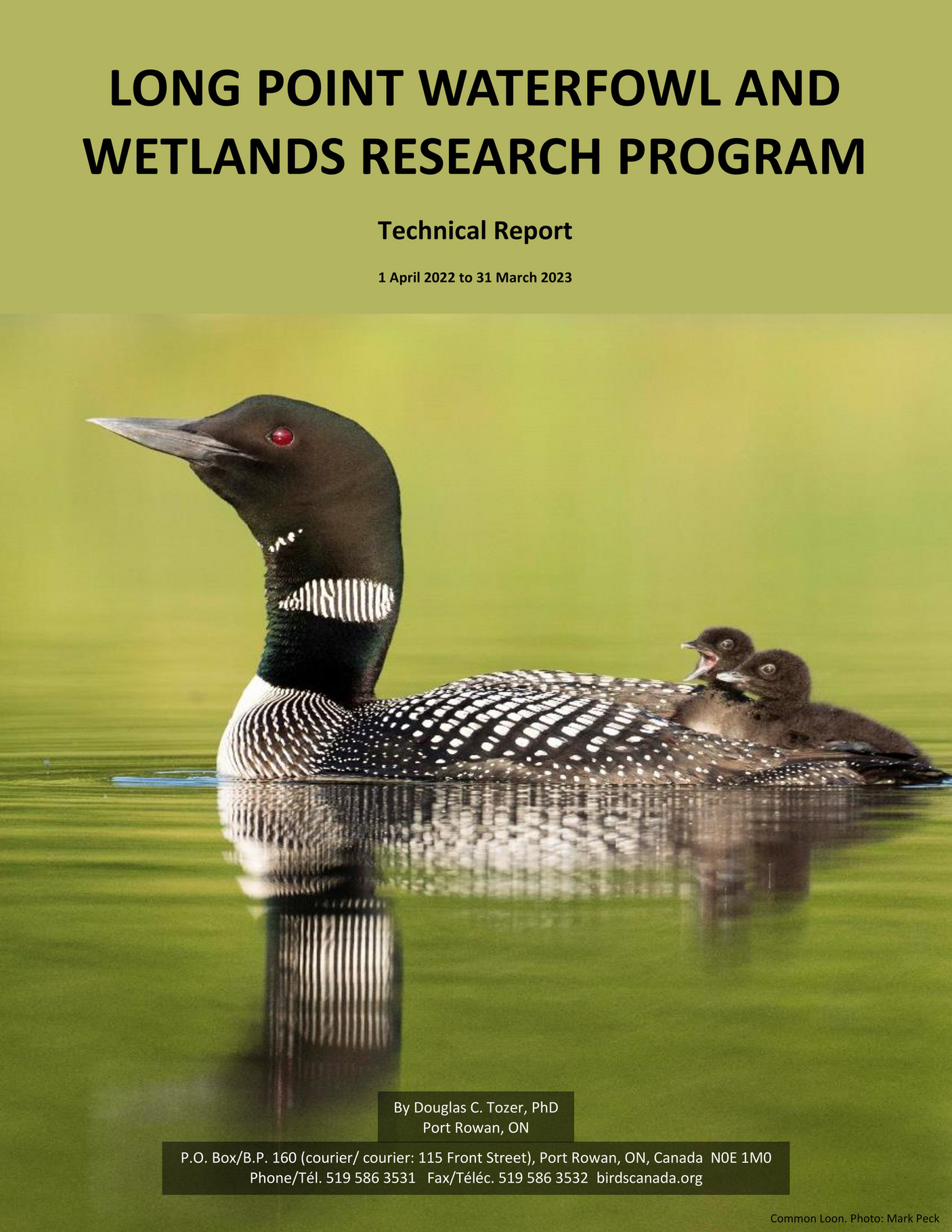 Birds Canada - 2022-23 Long Point Waterfowl and Wetlands Research ...